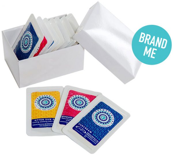Brandable Sunscreen and Insect repellent sachets | Dermatanical